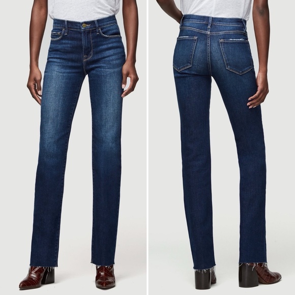 Frame Denim | Jeans | Nwt Frame Le Mini Boot Slim Jean Raw Hem In ...